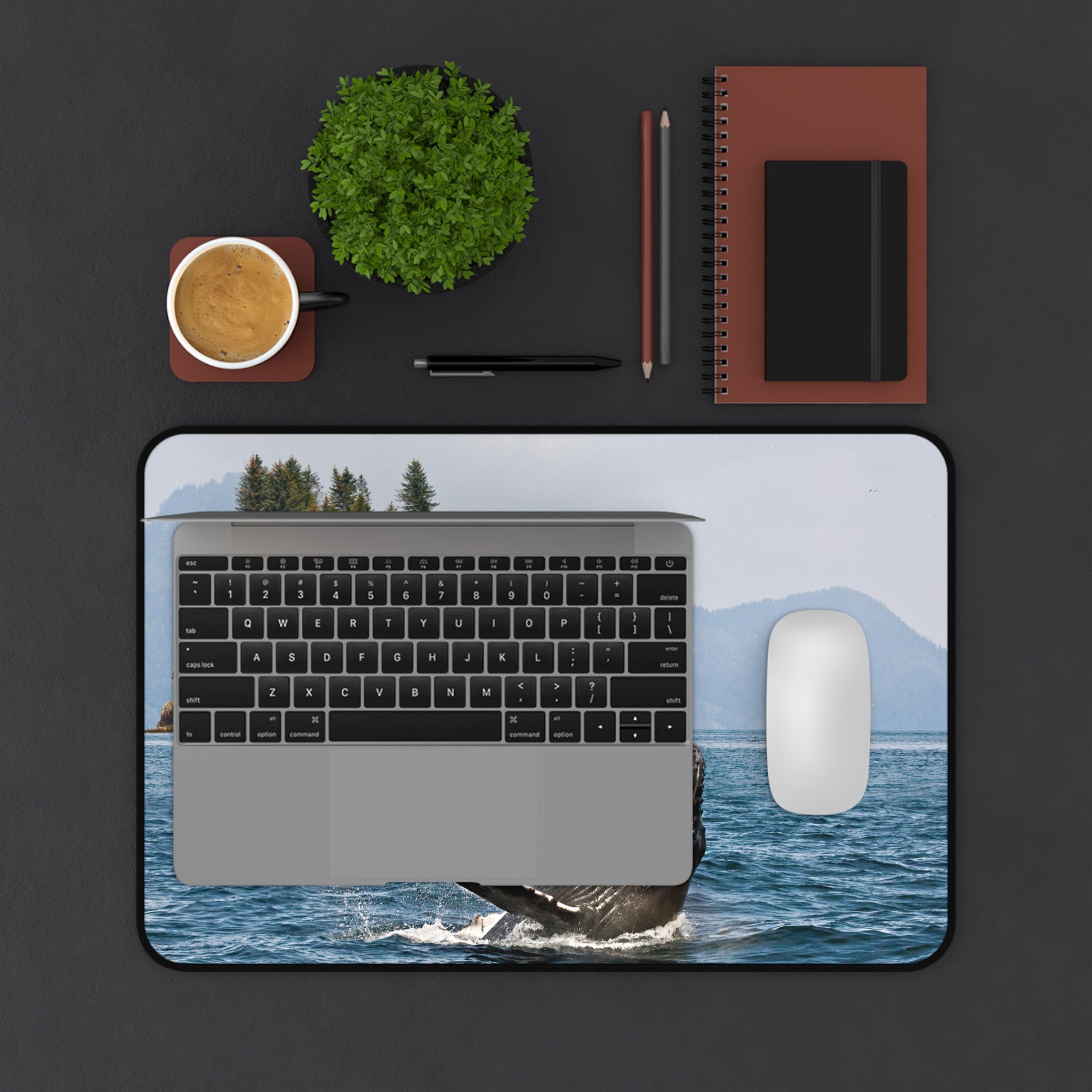 Desk Mat - Humpback Whale off Alaska Coastline, Humpback Whale Desk Mat ...