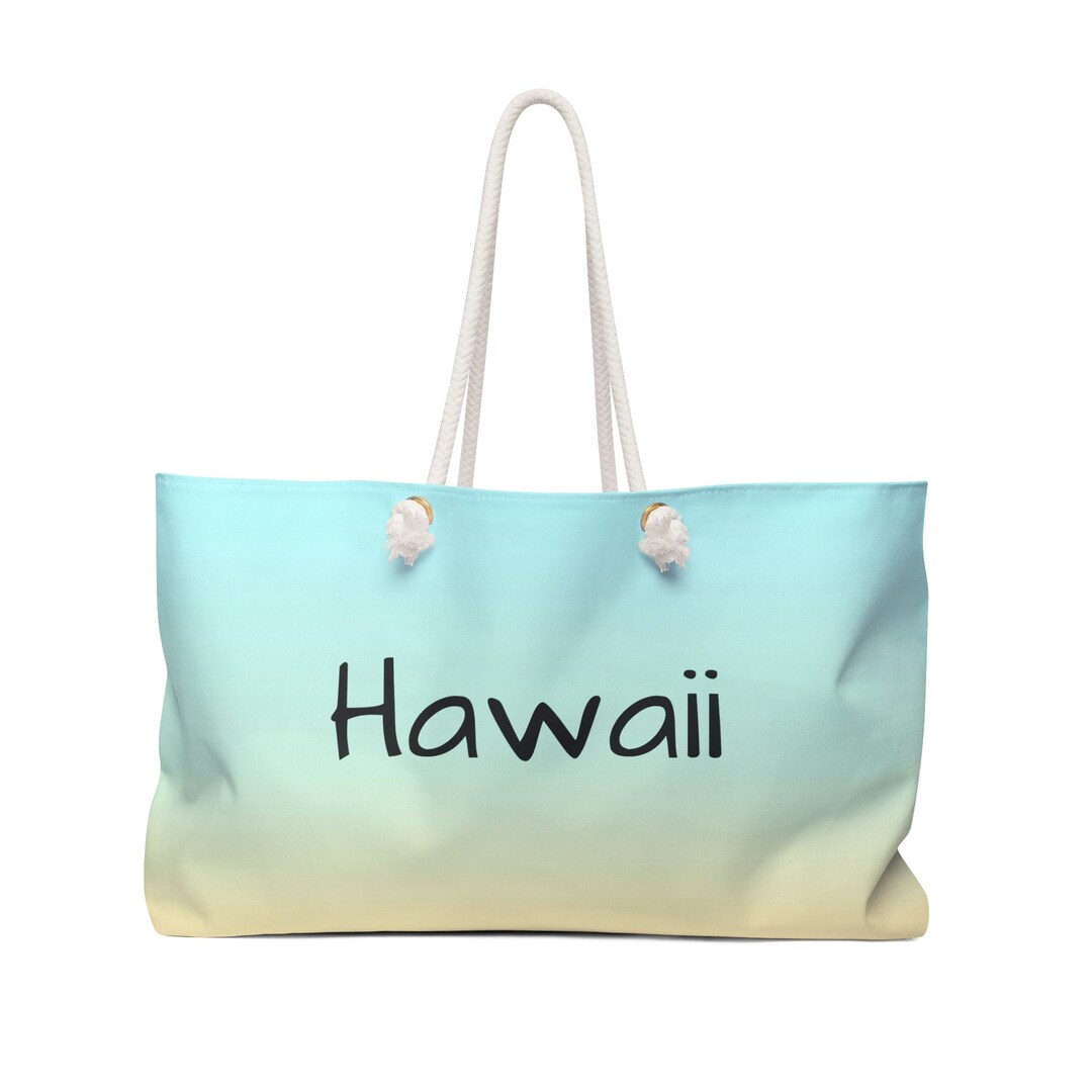 Hawaiian Islands Weekender Bag, Hawaii Beach Bag, Large Hawaii Tote Bag ...