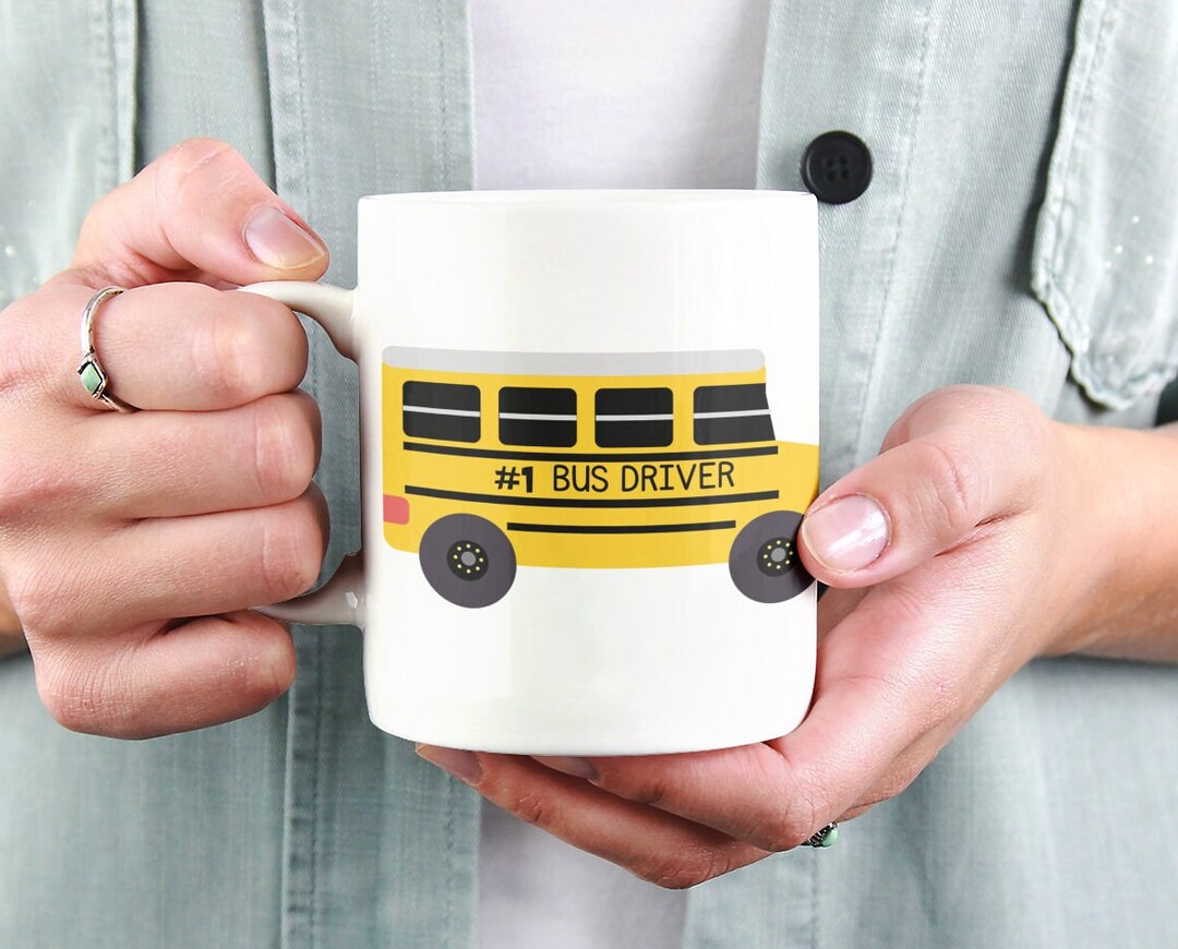 School Bus Driver Mug, Bus Driver Gift, Number 1 Bus Driver Mug, Best ...