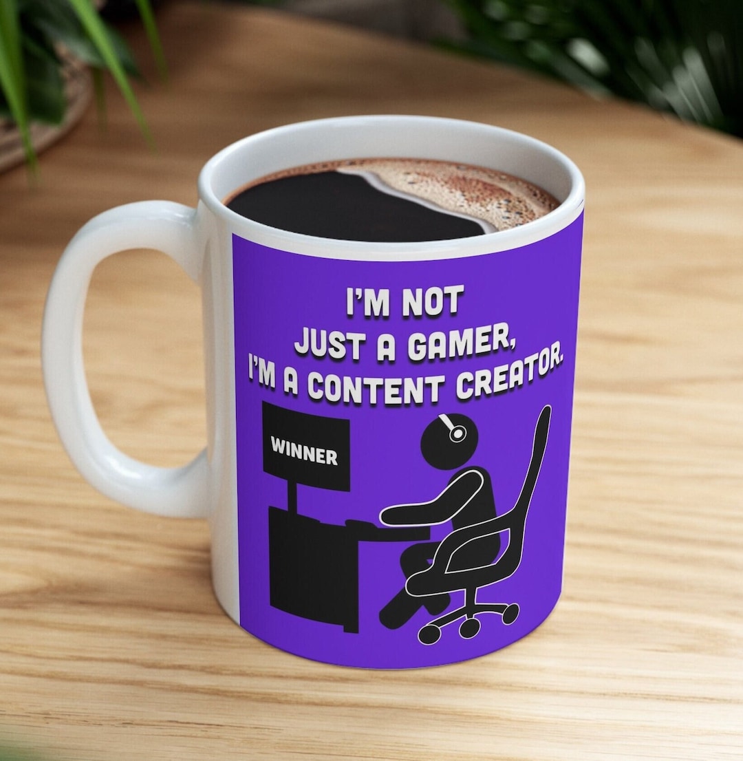 Streamer Coffee Mug Gift, Team Purple Gamer Mug, Content Creator Mug ...