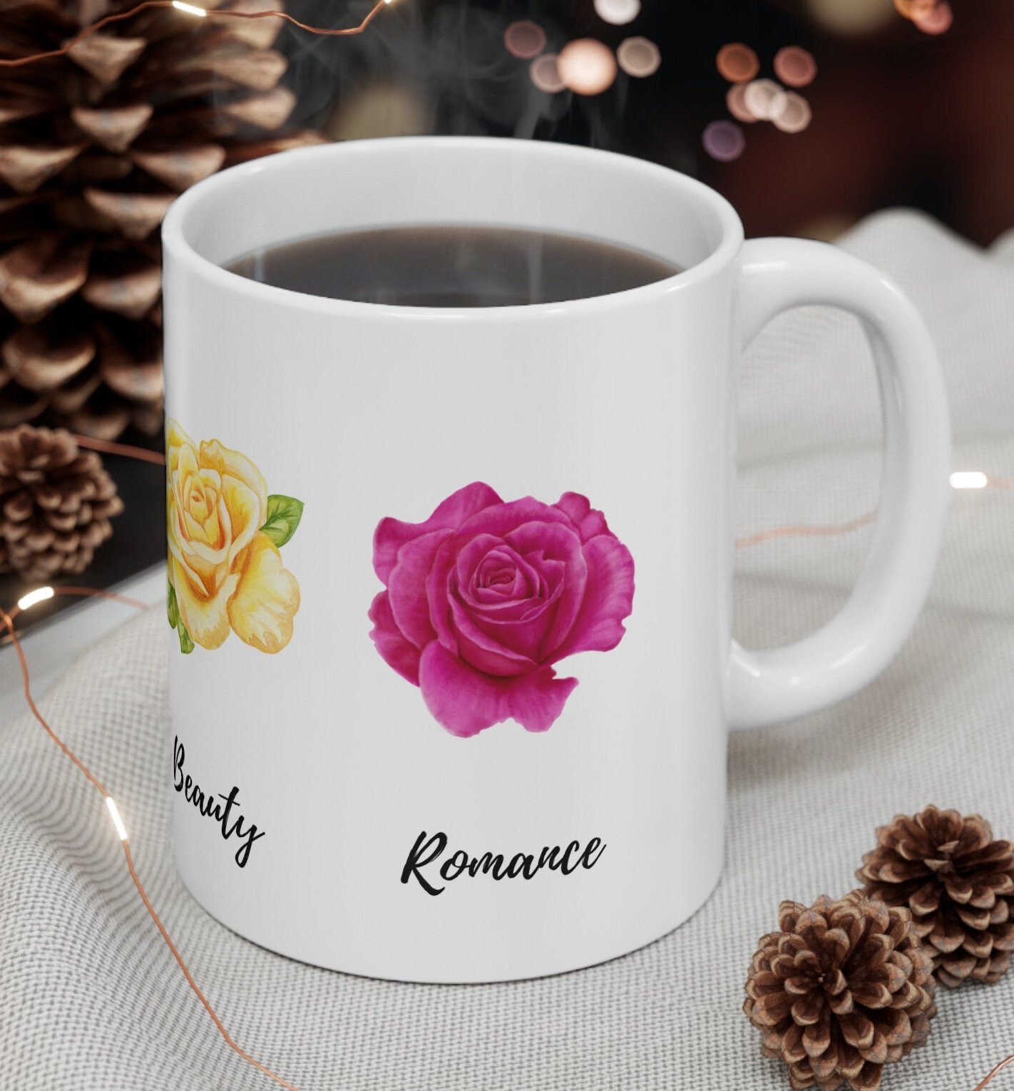 June Birth Flower Mug, Rose Birth Flower Gift, Mother's Day Gift, Rose ...