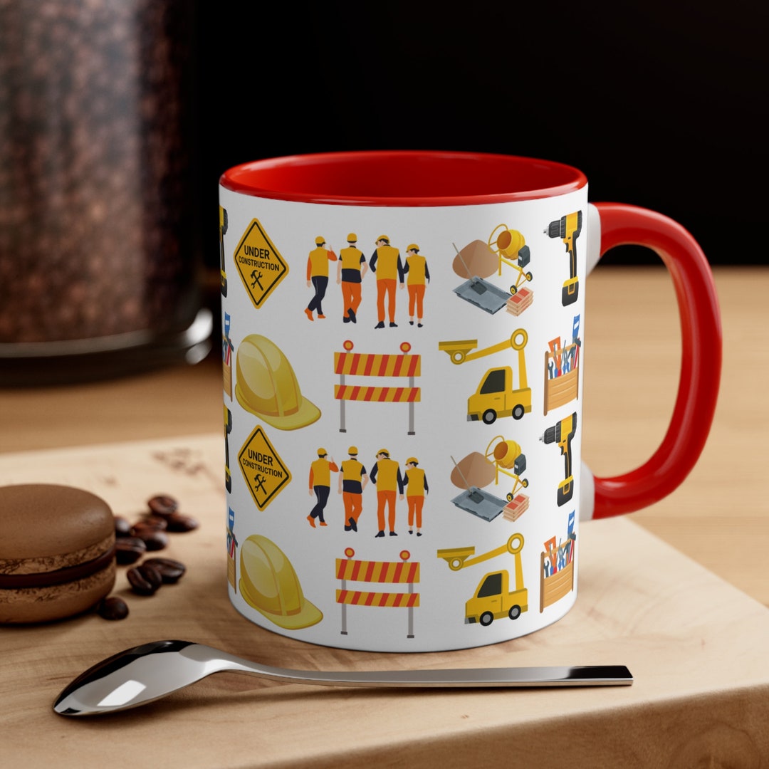 Construction-themed Accented Coffee Mug - Ideal Gift for Construction ...
