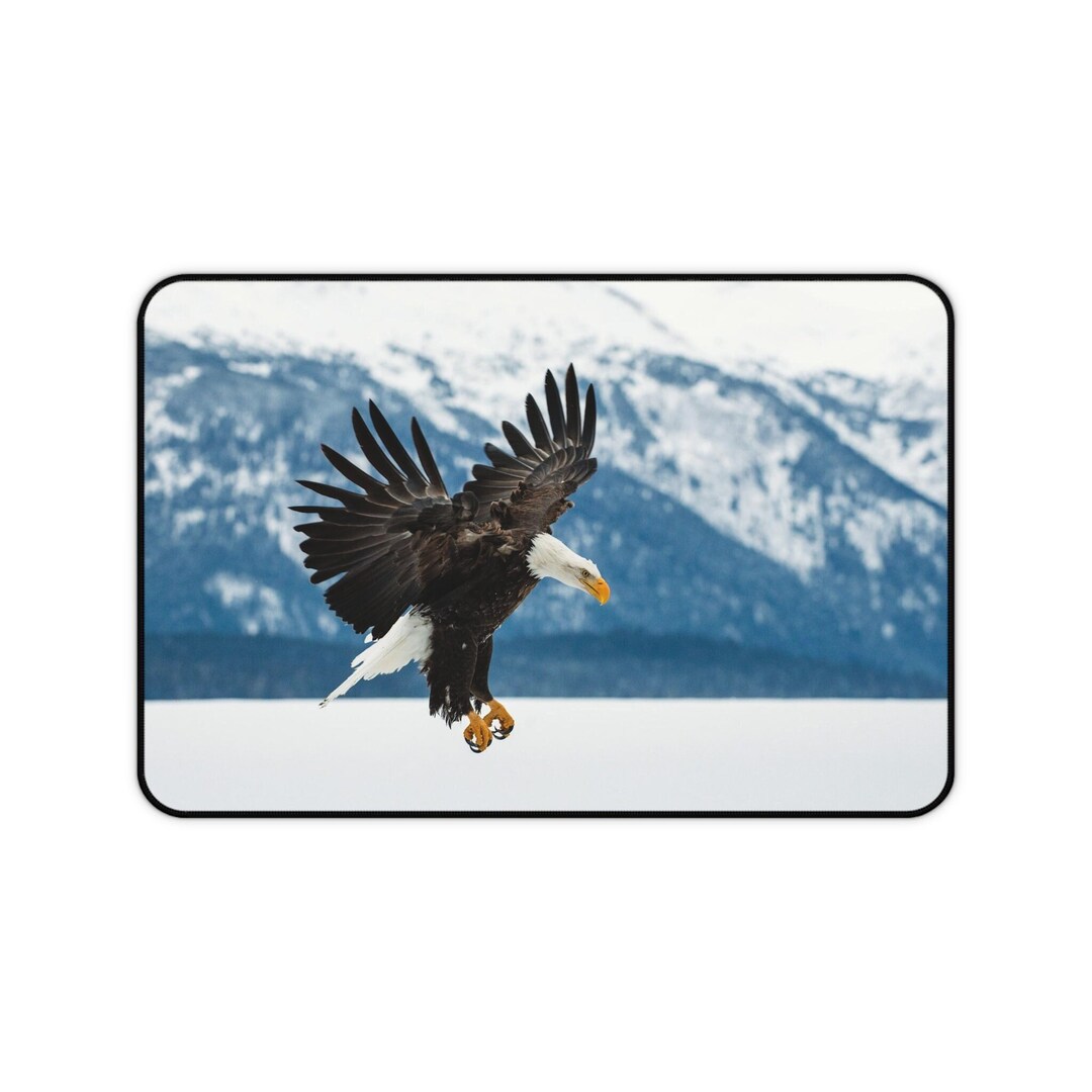 Desk Mat - Flying Bald Eagle in Alaska, Eagle Desk Mat, Alaska Desk Mat ...