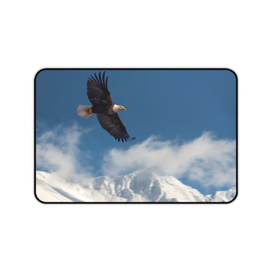 Desk Mat - American Bald Eagle, American Bald Eagle Over Kenai ...