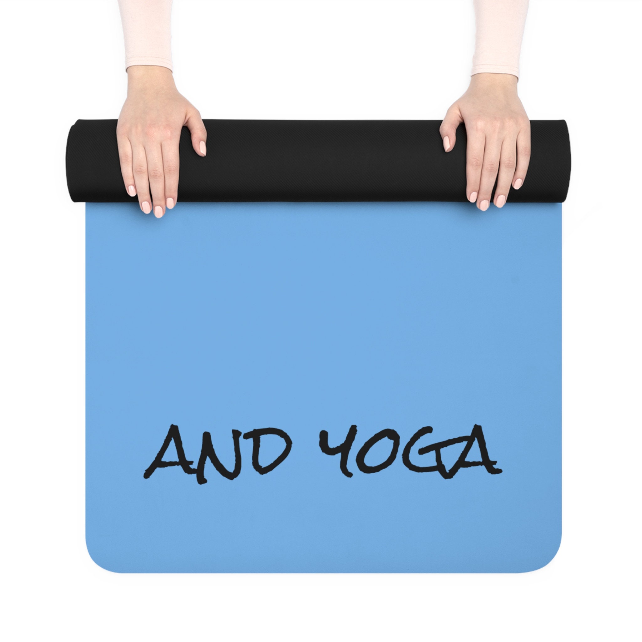 Light Blue Yoga Mat, Yin and Yang Yoga Mat, Exercise Enthusiast Gift ...