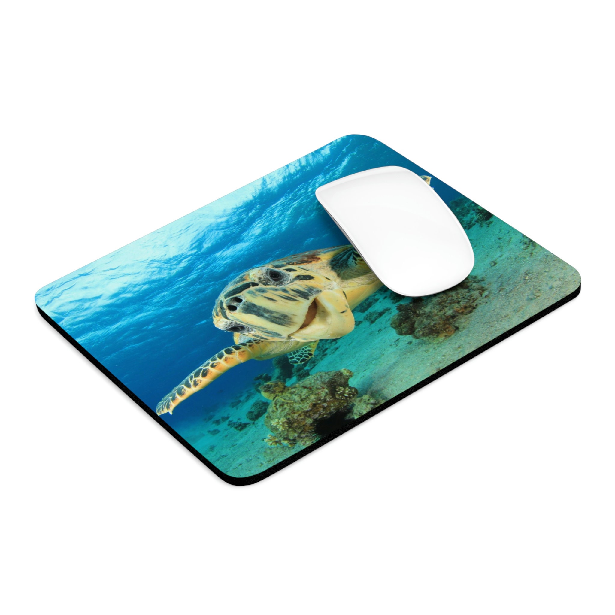 Mouse Pad -hawksbill Turtle Underwater, Turtle Mousepad, Mousepad Gift ...
