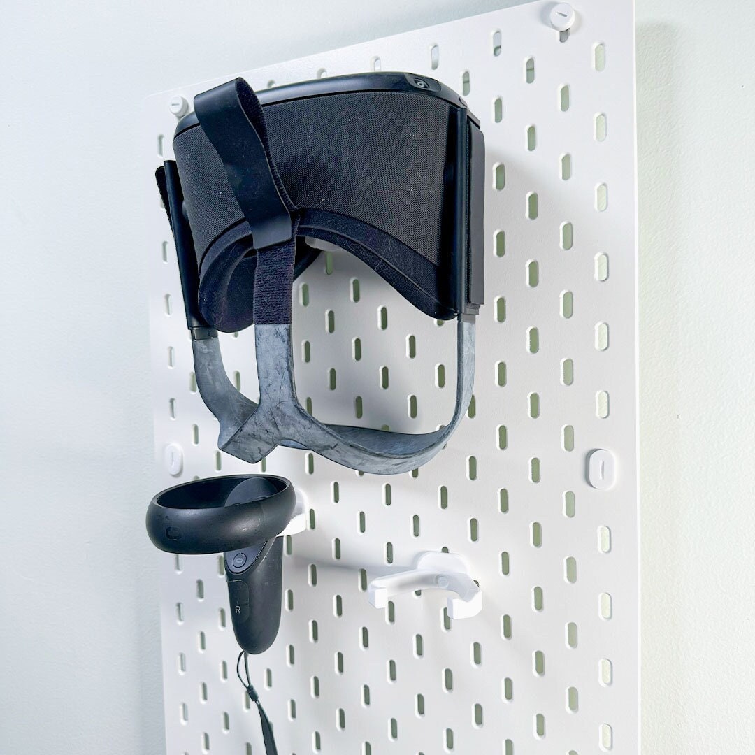 Quest 1/2/3 Controller & Goggles Mount - Wall or IKEA Skadis Pegboard ...