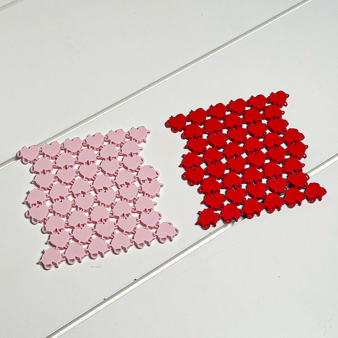 Heart Chainmail Chain Link Fidget Fabric Fun Adult Stim Toy Sensory ...