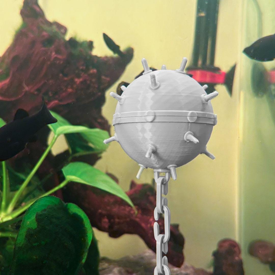 WWII Floating Naval Mine Aquarium Decor & Fish Enrichment | Frag Plug ...