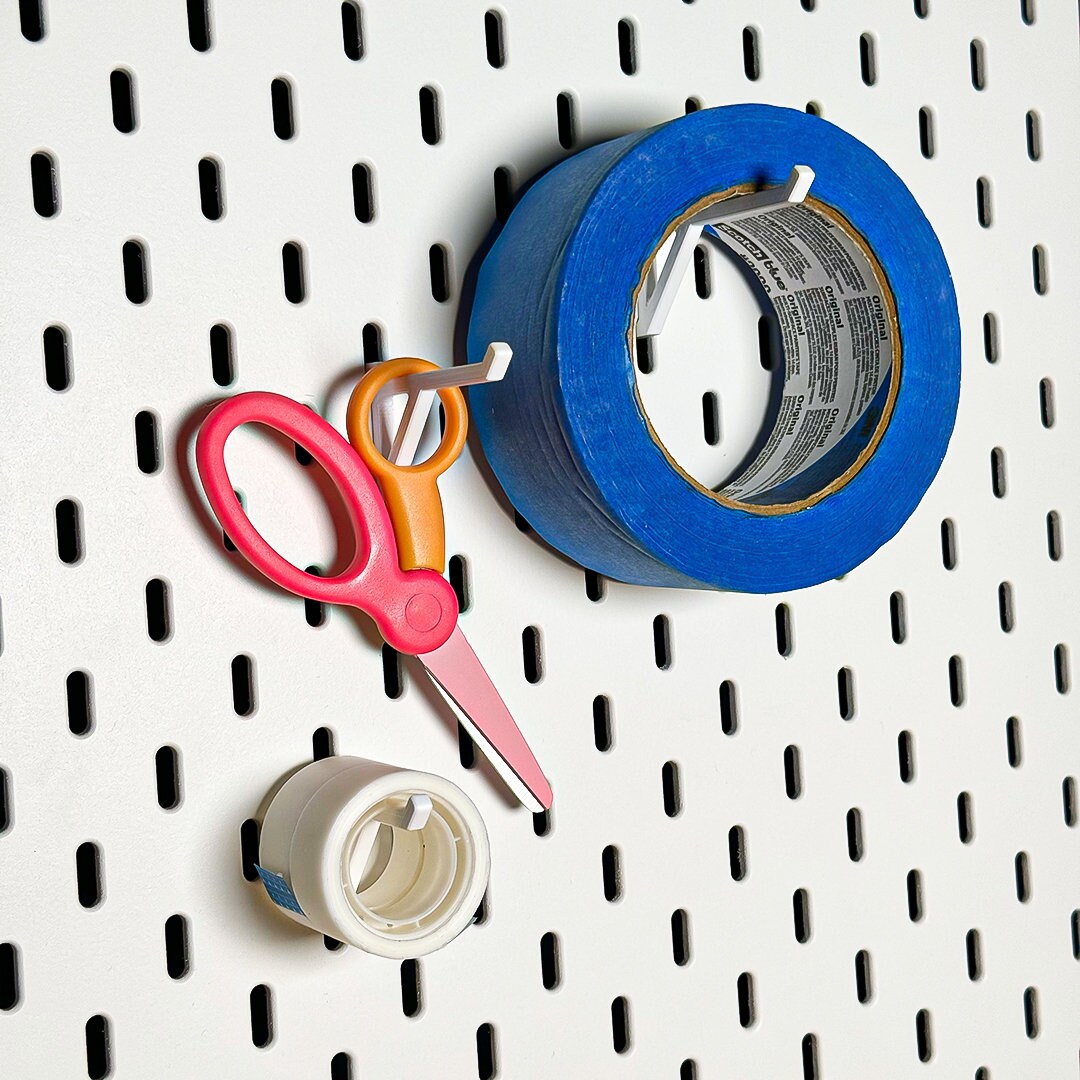Ikea Skadis Hooks - Tape, Spool, Ribbon Organizer Set of 3 S,M,L ...