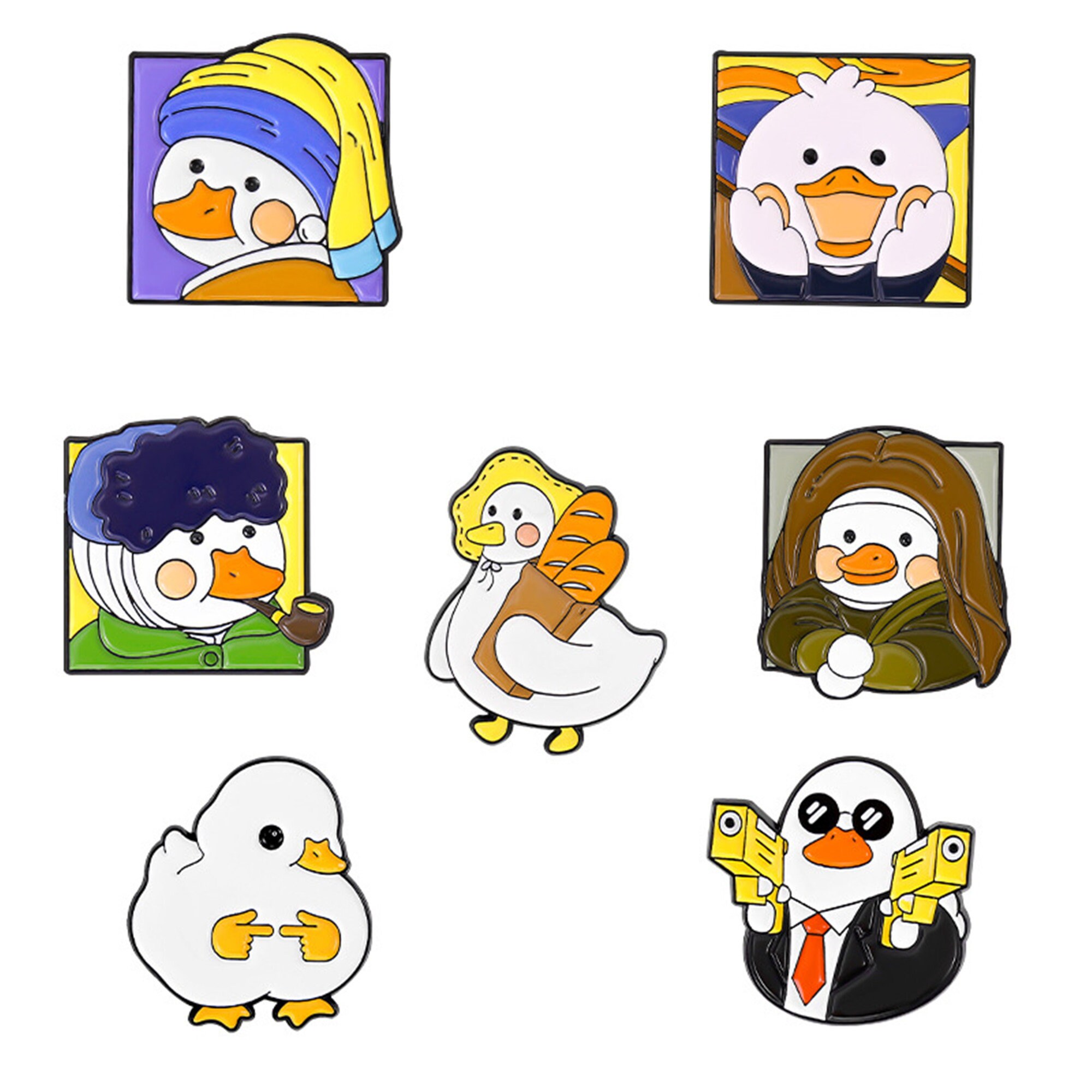 Duck Painter Special Agent Pins Cute Enamel Pin Enamel Pin Set - Etsy