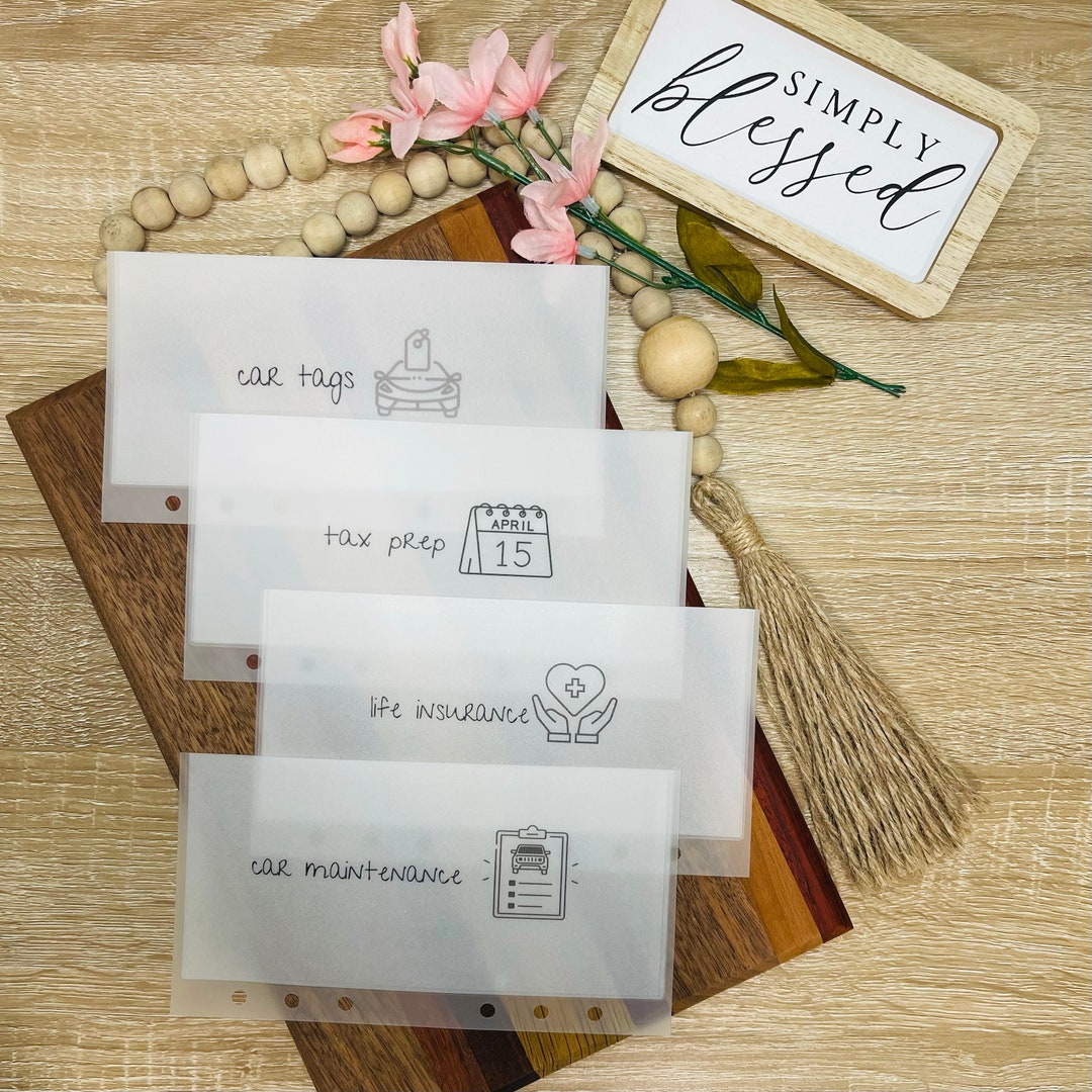 A6 Icon Cash Envelopes | Custom Envelopes | Cash Stuffing | Budgeting ...