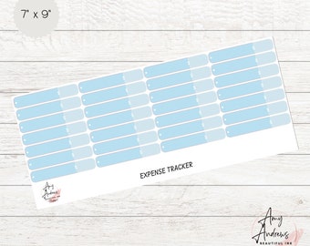 Petite Blue Expense Tracking Stickers - Etsy