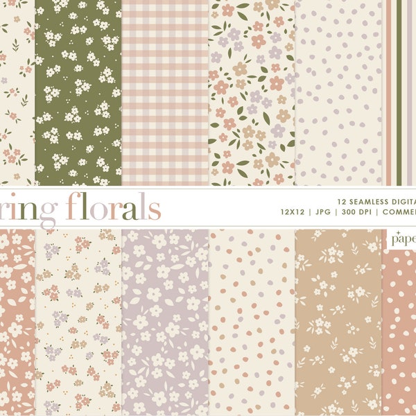 Spring Floral Paper - Etsy