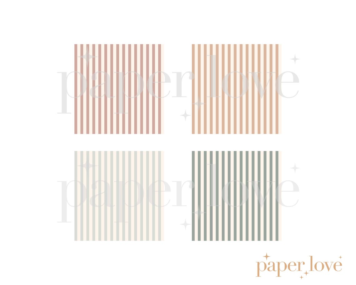 Boho Muted Stripe Seamless Pattern, Muted Stripe Backgrounds, Printable ...