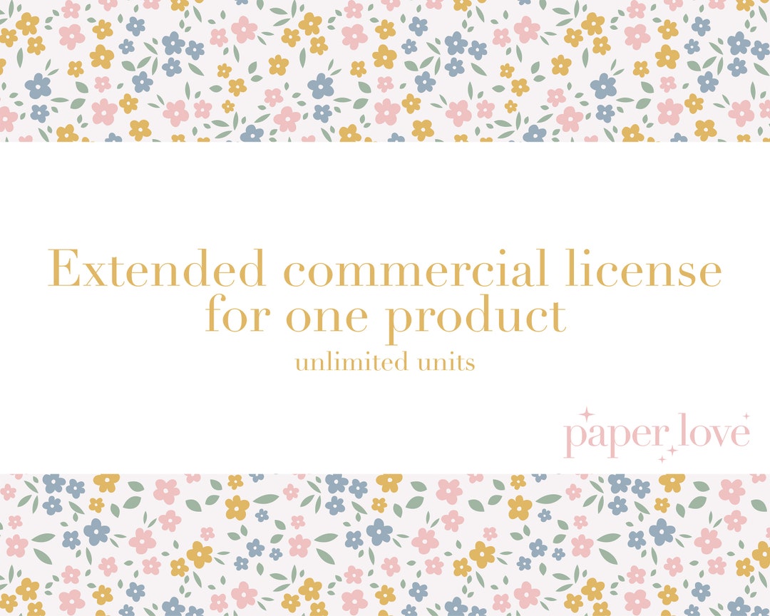 Extended Commercial License for ONE Digital Paper Set. Unlimited Units ...