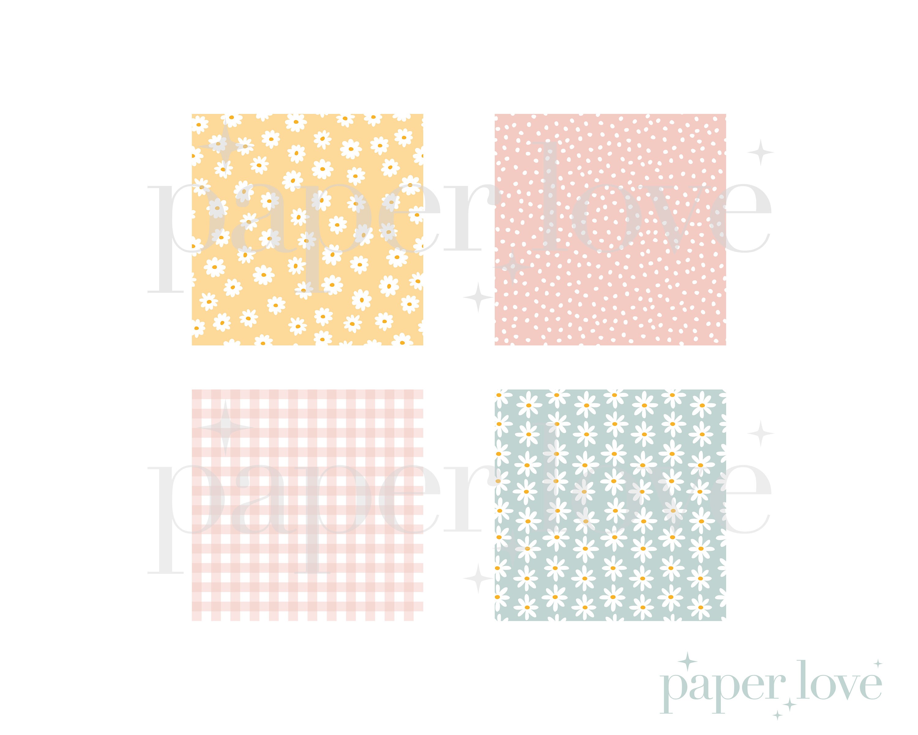 Daisy Digital Paper, Daisy Floral Seamless Repeat Pattern, Backgrounds ...