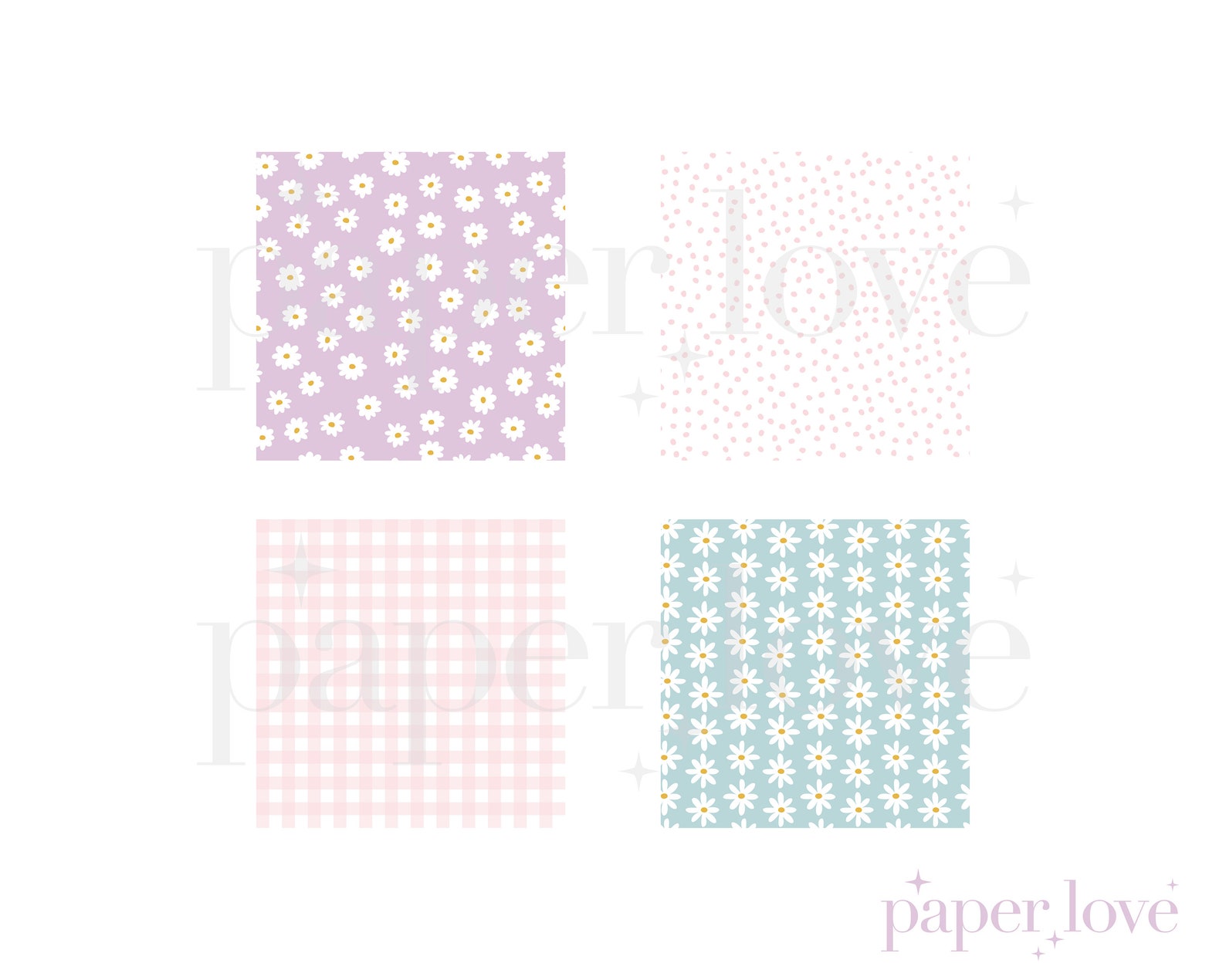 Daisy Digital Paper, Daisy Floral Seamless Repeat Pattern, Backgrounds ...