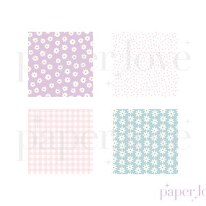 Daisy Digital Paper, Daisy Floral Seamless Repeat Pattern, Backgrounds ...