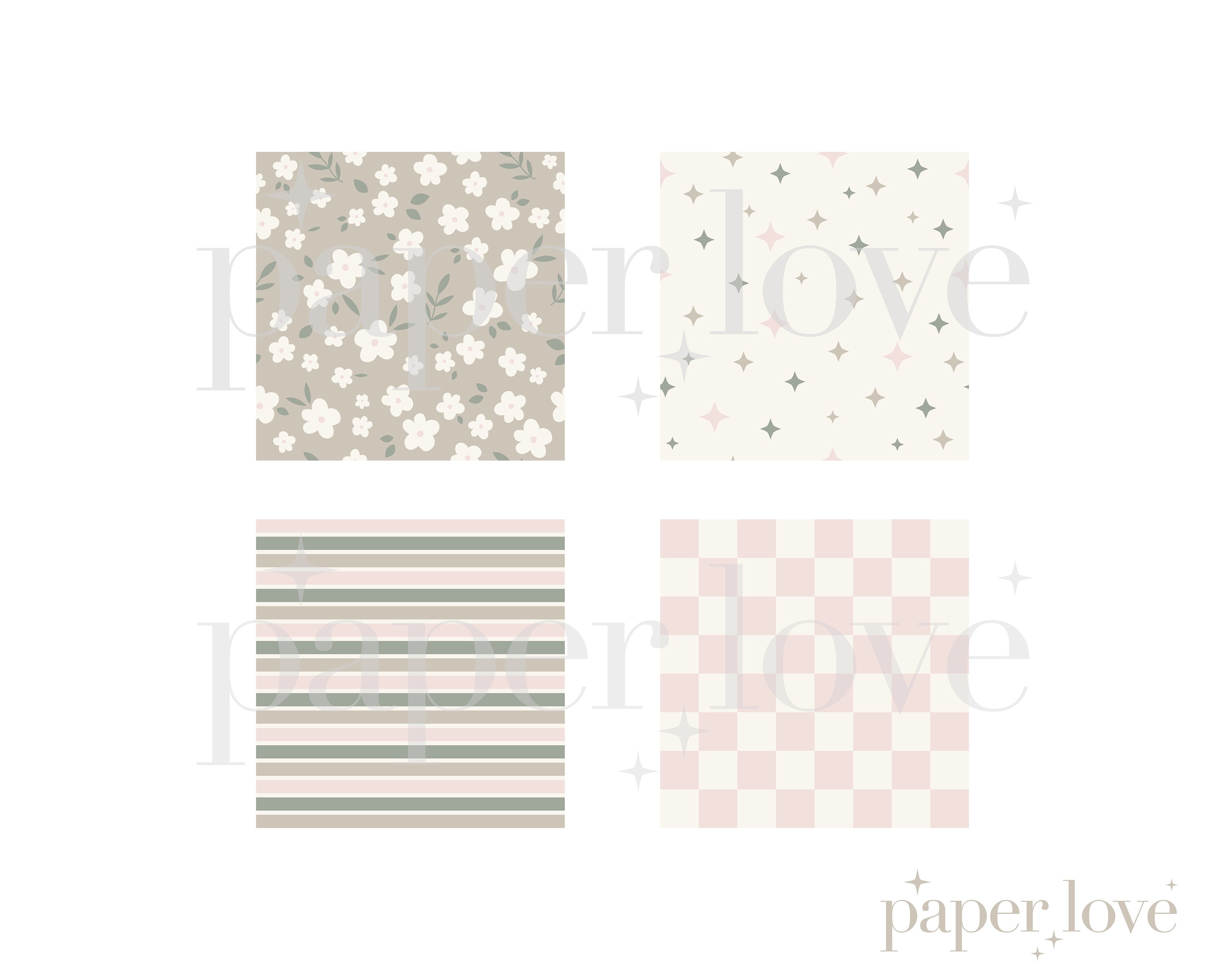 Spring Floral Seamless Pattern, Muted Boho Backgrounds, Printable ...
