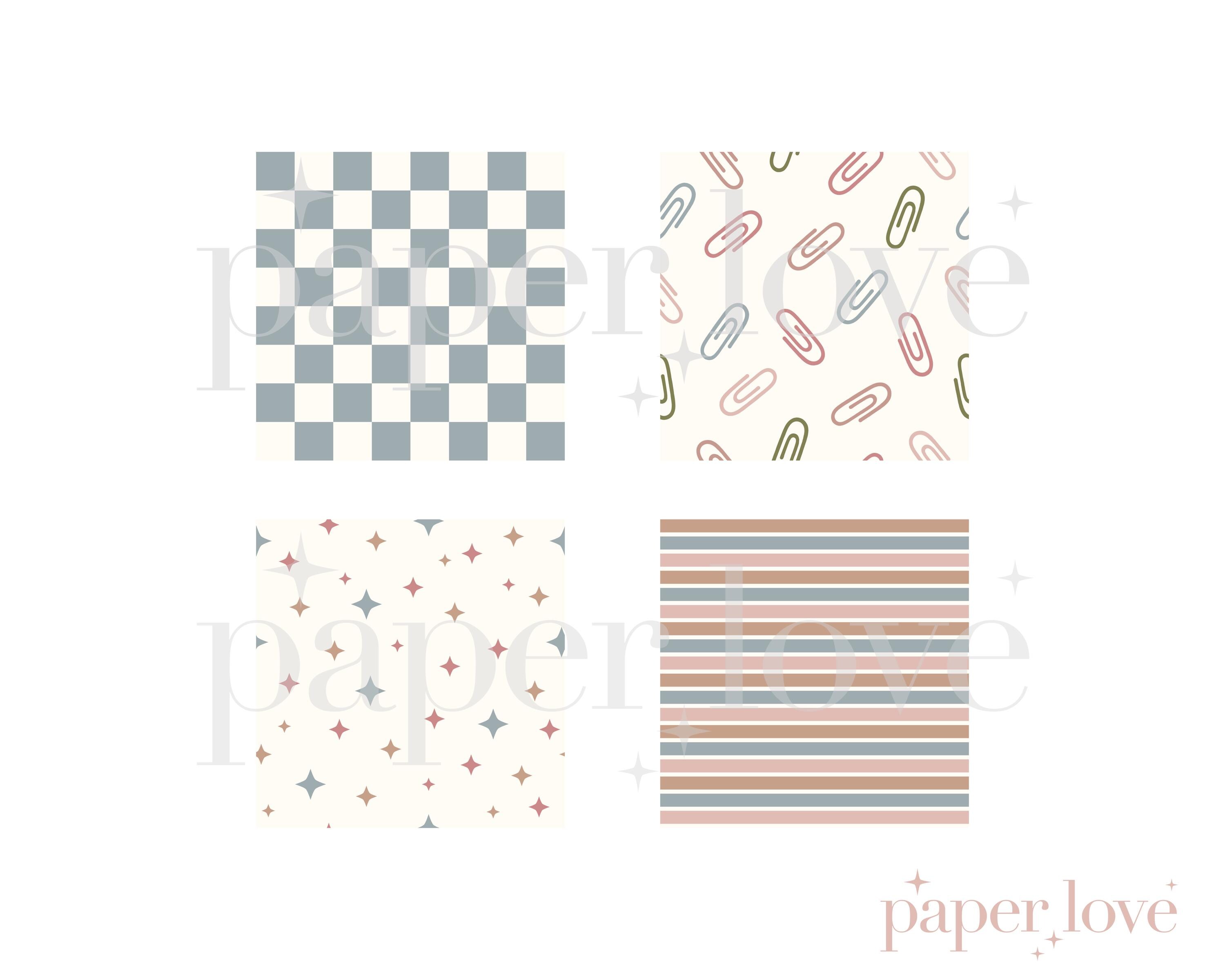 Pastel Back to School Seamless Pattern, Digital Paper for Classroom ...