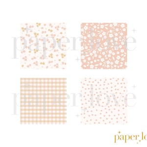 Muted Spring Floral Digital Paper, Floral Seamless Pattern, Backgrounds ...