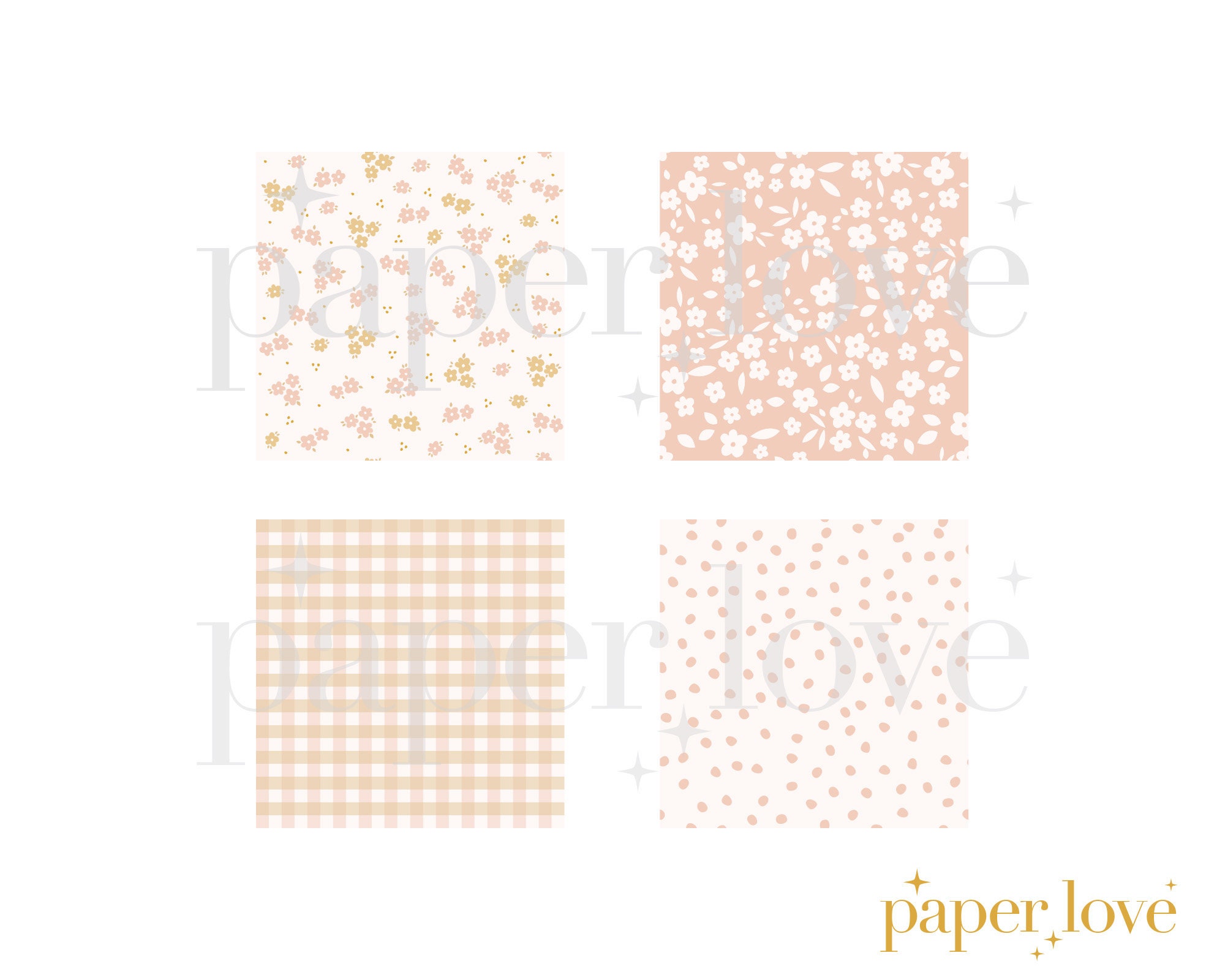 Muted Spring Floral Digital Paper, Floral Seamless Pattern, Backgrounds ...