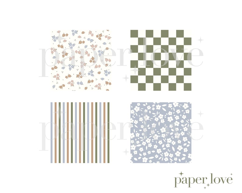 Spring Floral Digital Paper, Floral Seamless Repeat Pattern ...