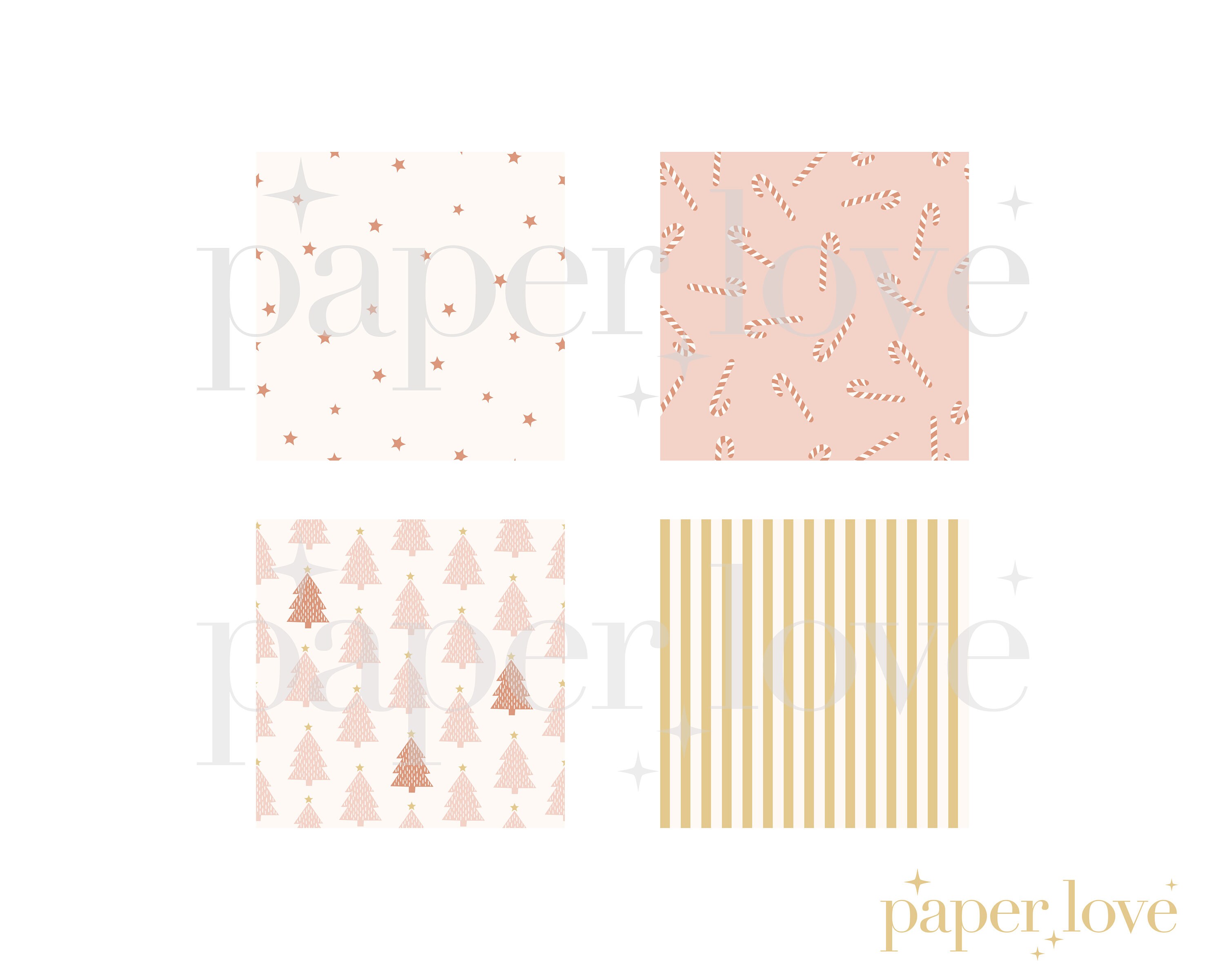 Boho Christmas Digital Paper, Christmas Scrapbook Paper, Boho Digital ...