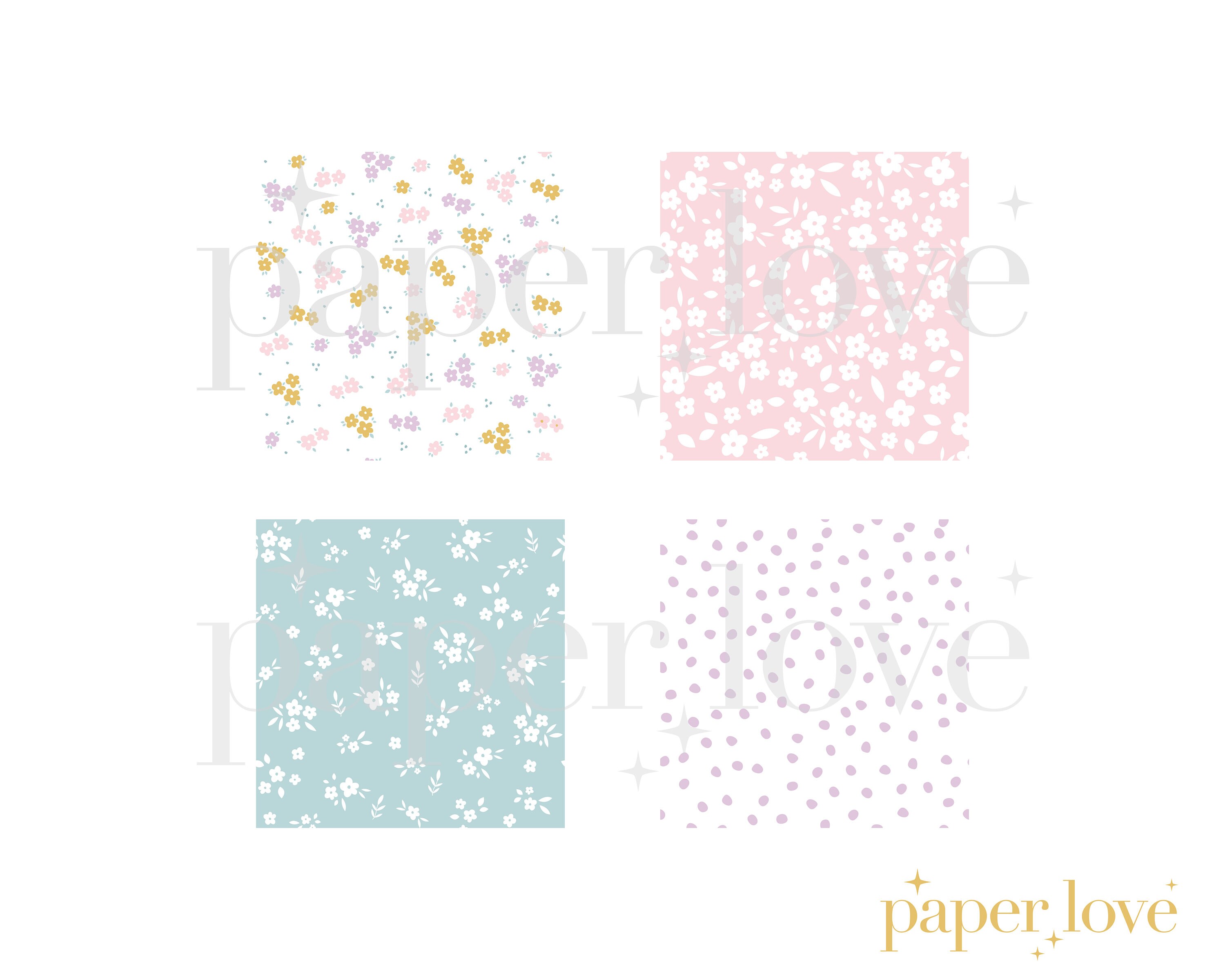 Spring Floral Digital Paper, Floral Seamless Repeat Pattern ...