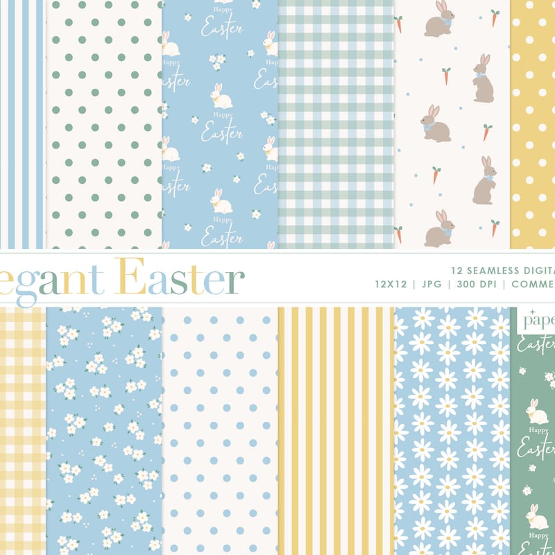 Easter Digital Paper - Etsy
