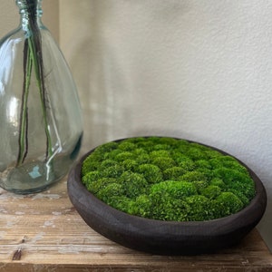 Large Moss Bowl Centerpiece for Dining Table With Preserved Moss Rustic ...