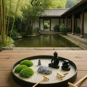 Zen Gift Set for Desk Office Decor Buddha Gift Stress Relief Relaxation ...