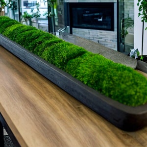 Long Moss Bowl Centerpiece for Dining Table Dough Bowl for House ...