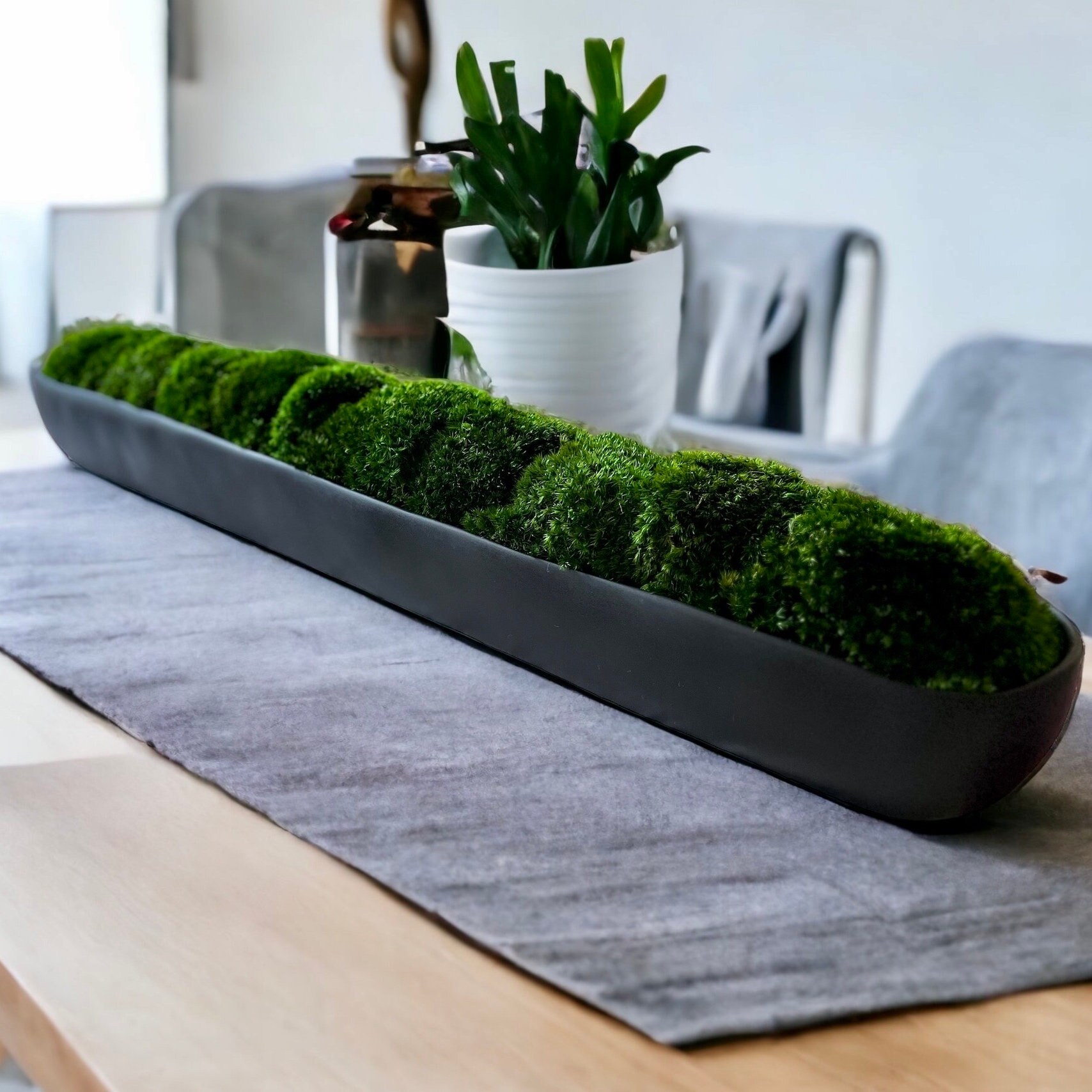 Preserved Moss Centerpiece Modern Home Decor Natural Element Biophilic ...