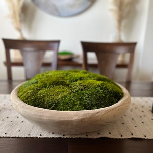 Extra Large Round Moss Bowl for Table Top Rustic Decor Preseved Moss ...