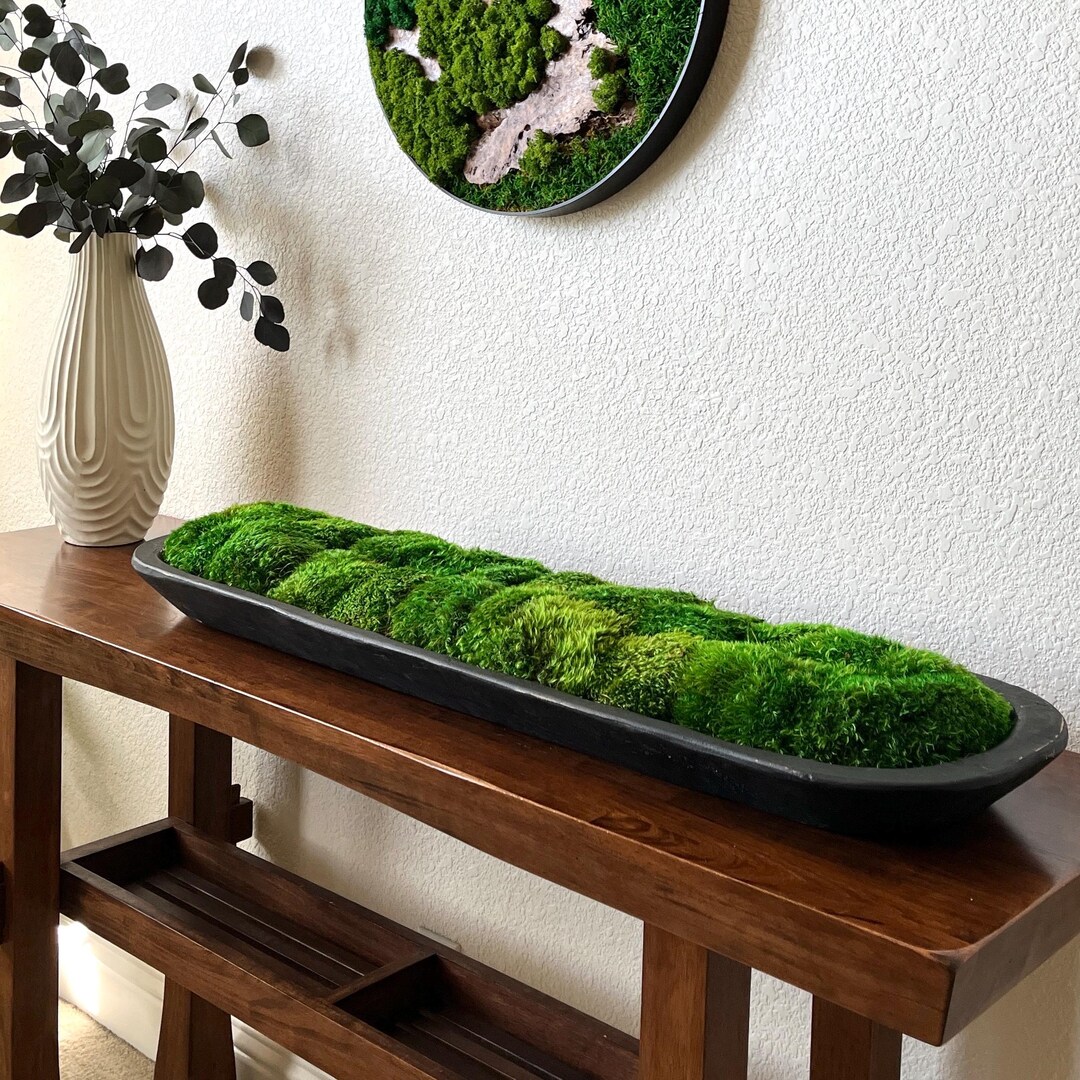 Moss Bowl Arrangement Rustic Table Accent Low Maintenance Greenery ...