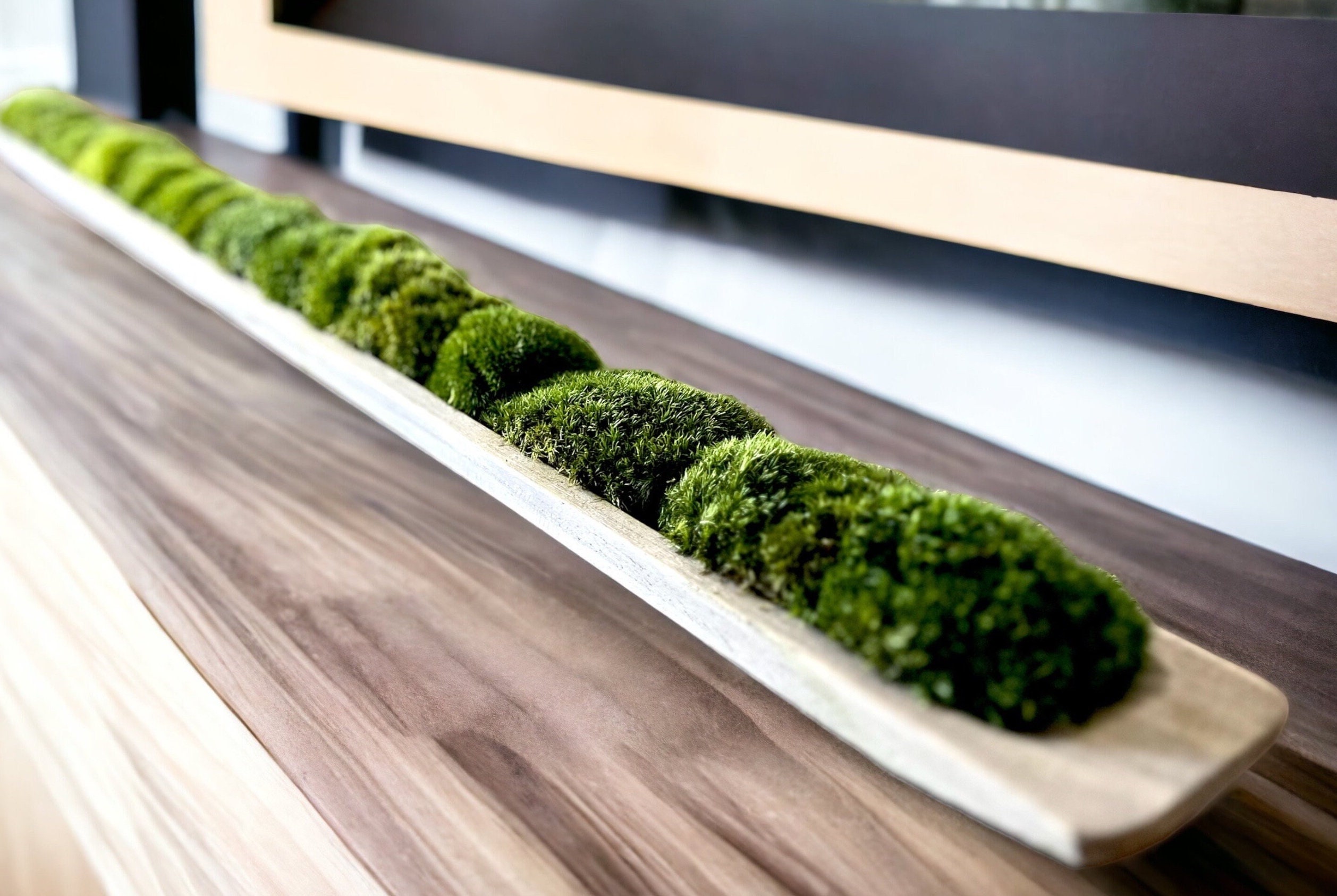 Extra Long Moss Centerpiece for Table Moss Decoration Moss Bowl ...