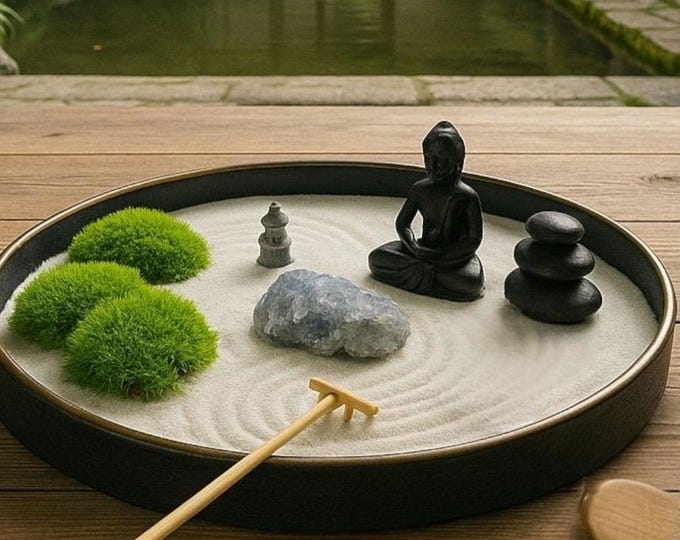 Zen Garden Kit, Desktop Zen Garden, Meditation Rock Garden, Tabletop ...