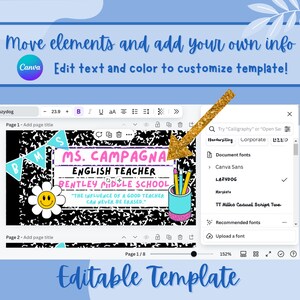 Composition Notebook Inspired Teacher Email Signature- Edit Template ...