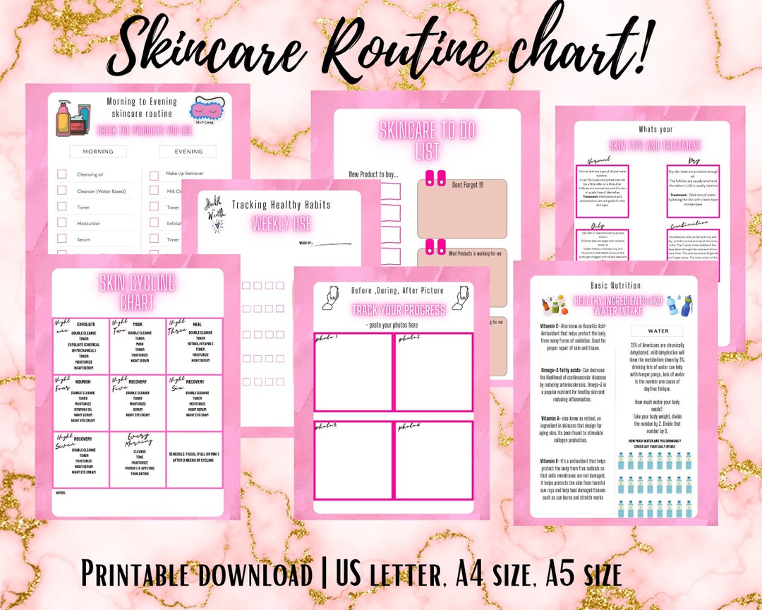 Weekly Skin Routine Printable - Etsy