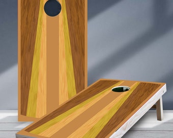 Retro Stained Poster Pyramid Cornhole Set With Bags Cornhole Set ...