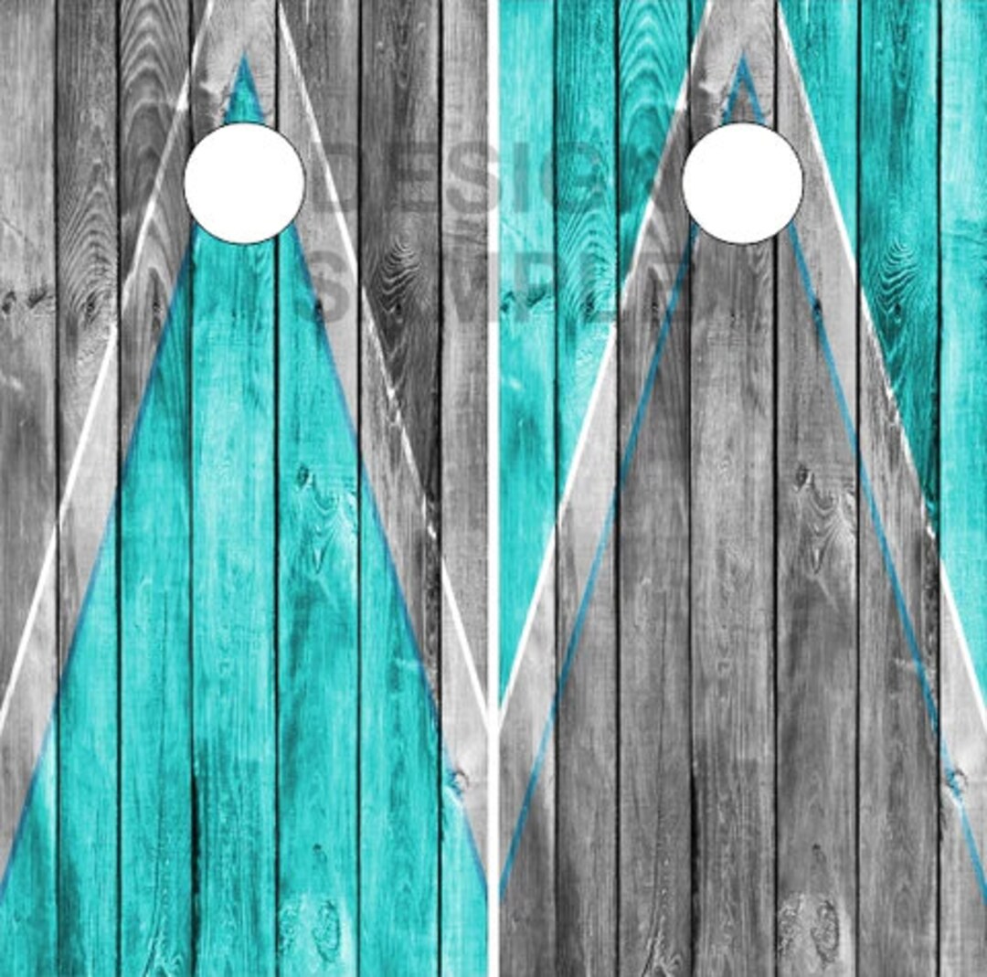 Teal Beach Wood Blank Cornhole Board Set FREE Shipping - Etsy