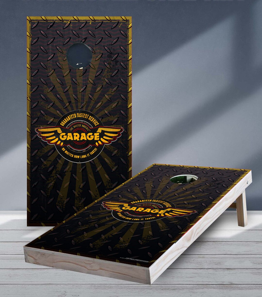 Busted Knuckle Garage Wings Cornhole Board Set FREE Shipping - Etsy