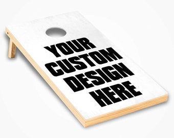 Custom Cornhole Set Add Your Logo Here Custom Border Design Cornhole ...