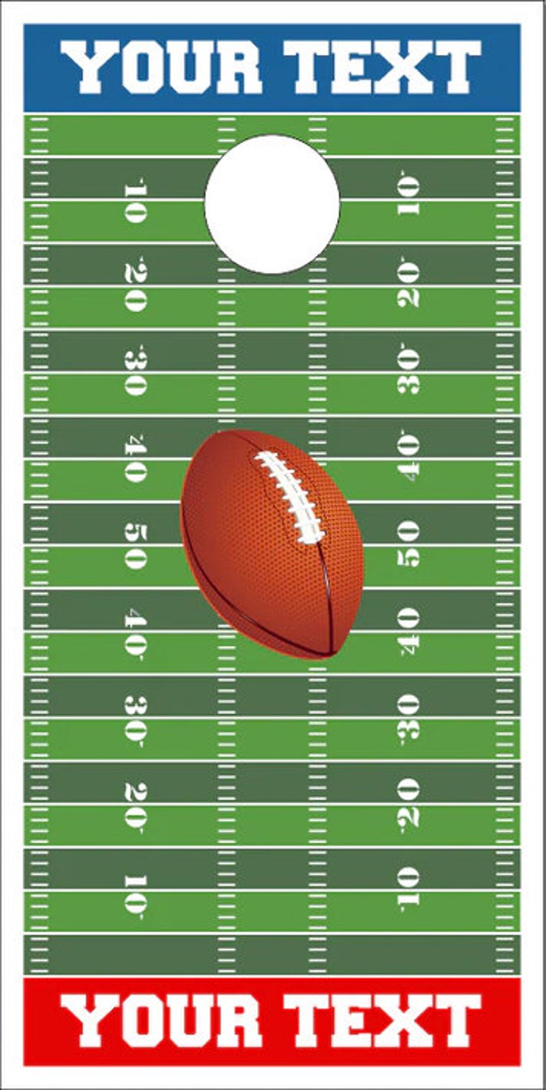 Personalized Football Field Tournament Style Custom Cornhole Board Set ...