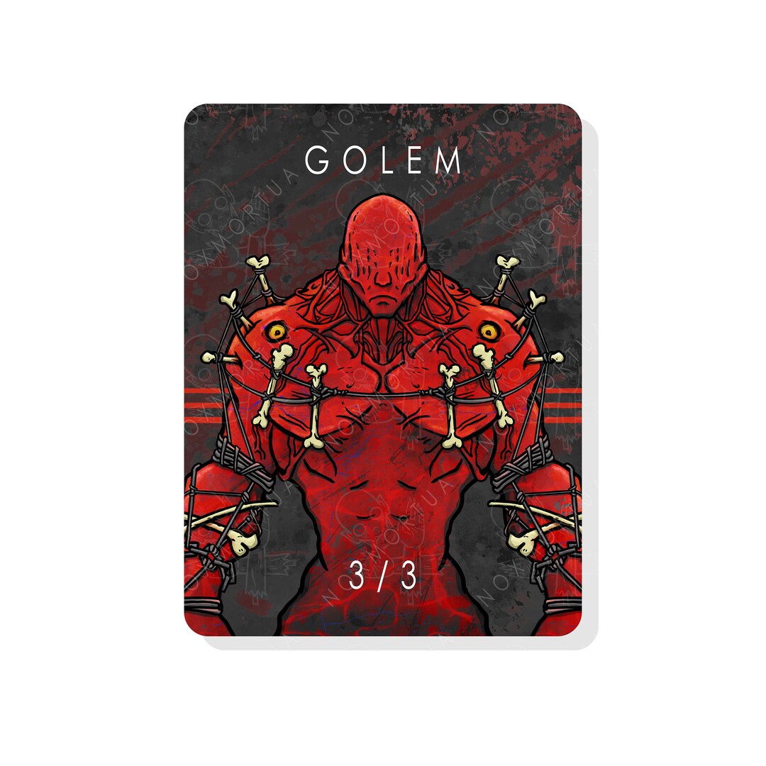 3/3 Golem Token for Magic the Gathering - Etsy