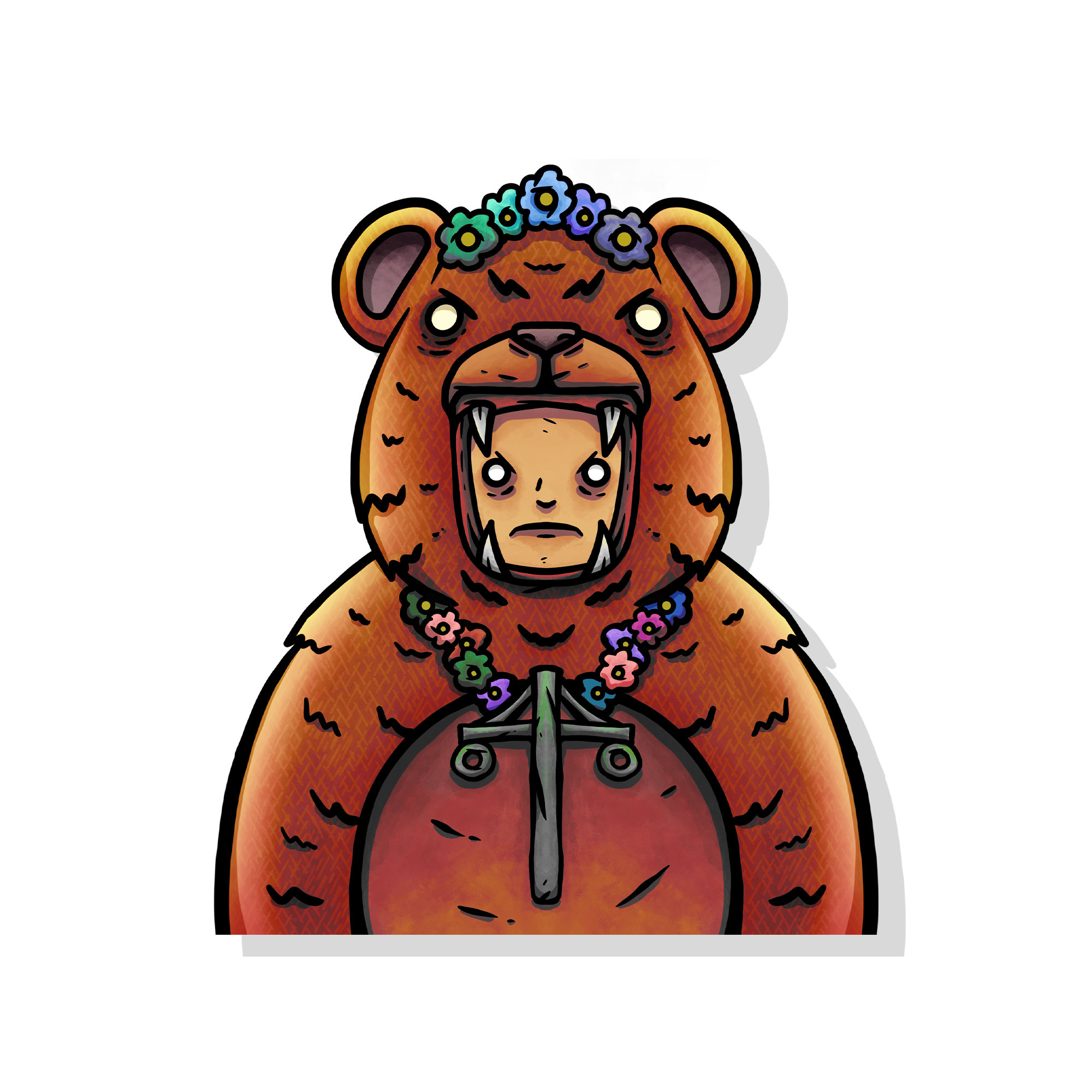 Midsommar Bear Sticker - Etsy