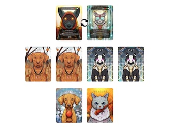 5 of Each Rin and Seri // Cat and Dog Tokens for Magic the Gathering - Etsy