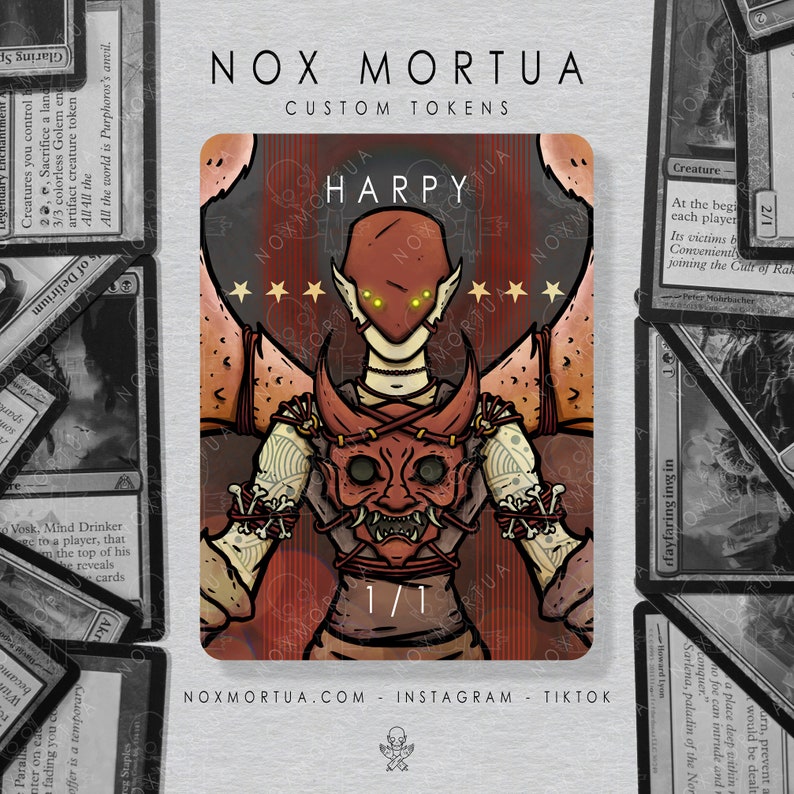 1/1 Harpy Token for Magic the Gathering - Etsy